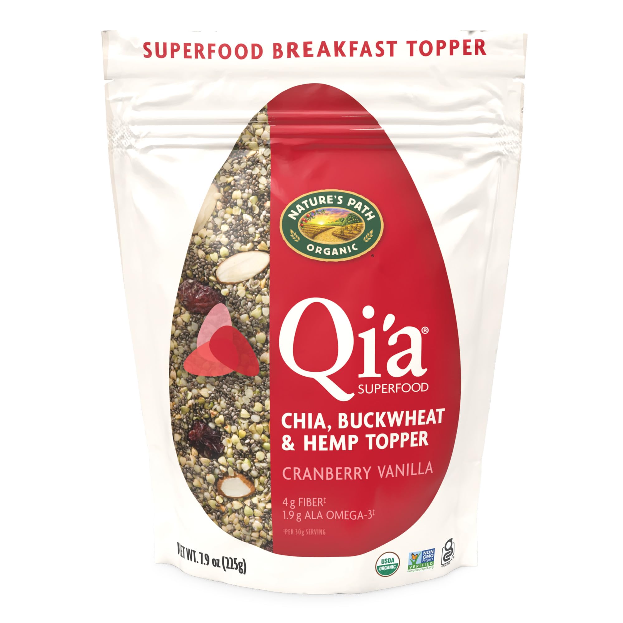 Nature's Path Organic TWE5 Superfood Cranberry Vanilla Chia, Buckwheat ...