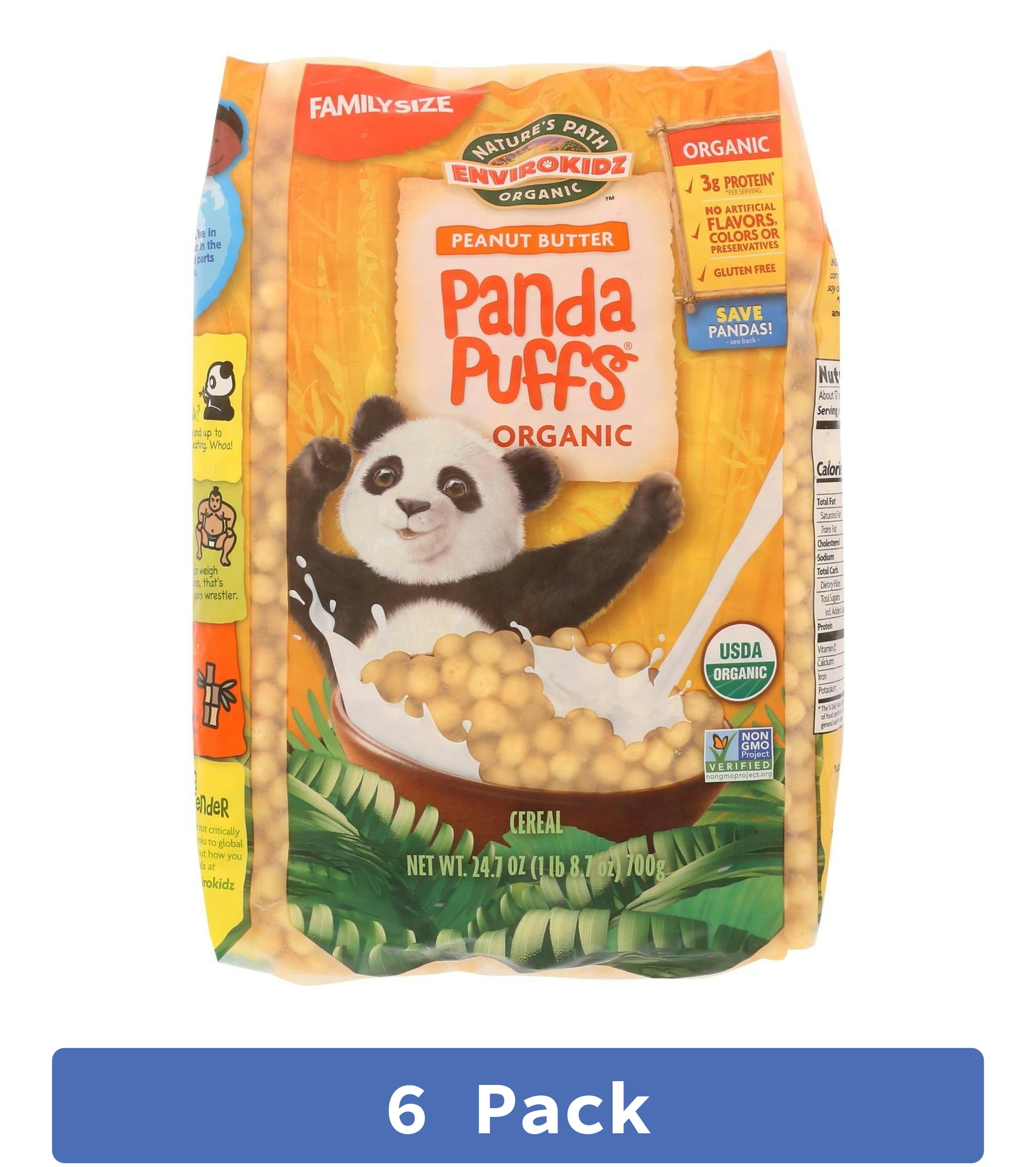 Nature's Path Panda Puffs Peanut Butter Cereal 24.7 oz (Pack of 6 ...
