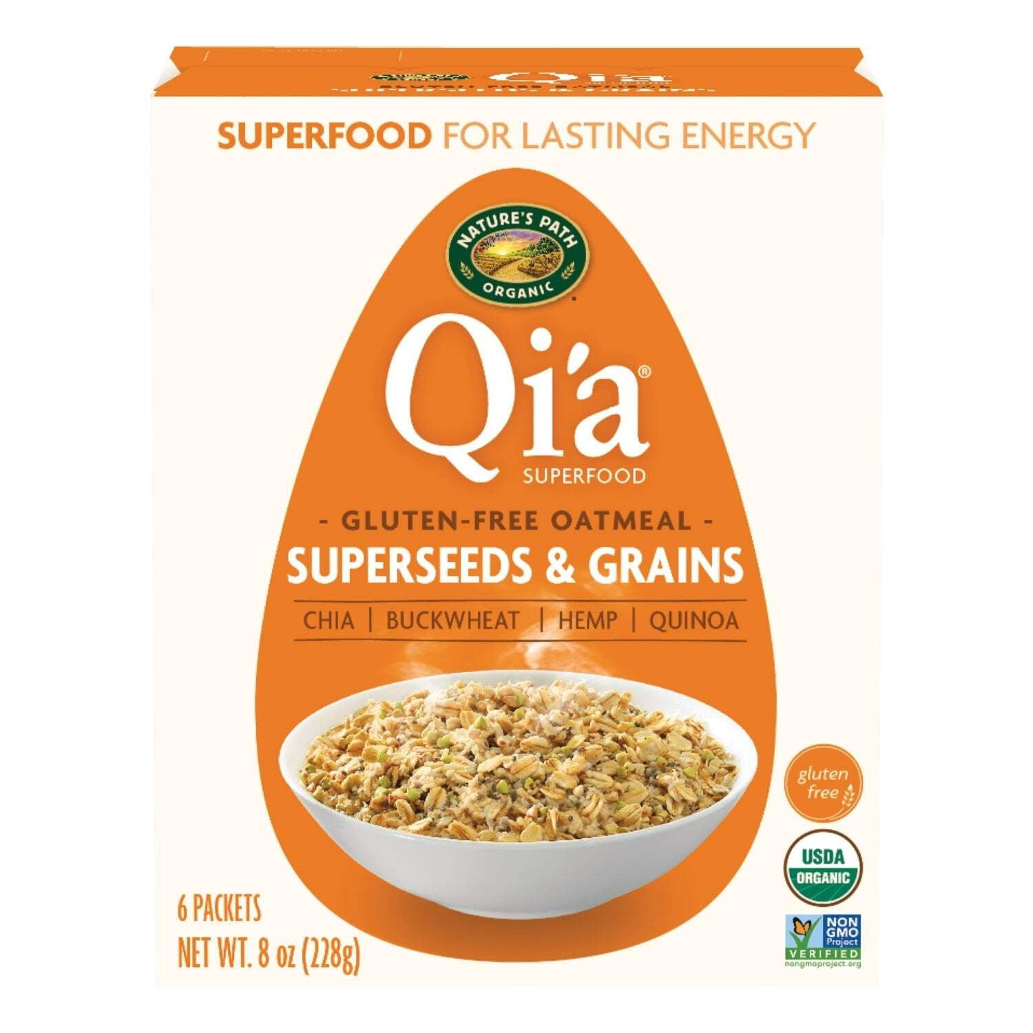 Nature's Path Qi'a Organic Superseed Oatmeal 8oz Box - Walmart.com