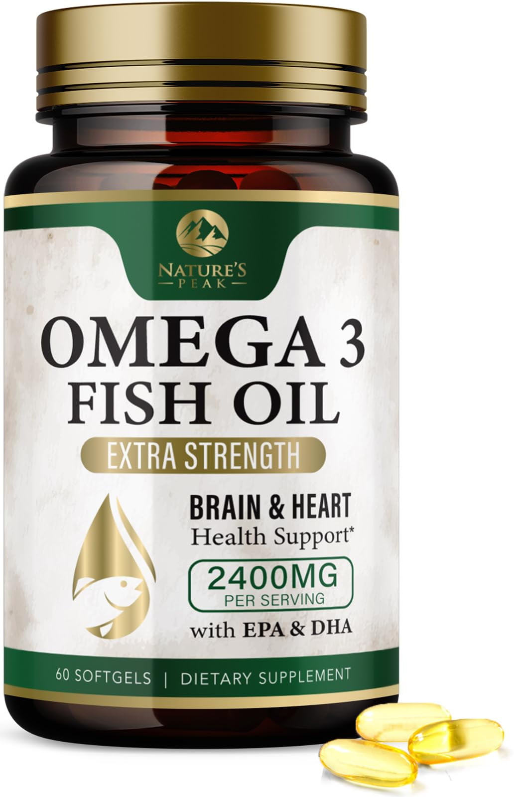 Omega 3 Fish Oil Pills 2400mg - Triple Strength Omega 3 Fish Oil Supplements - Best EPA & DHA ...