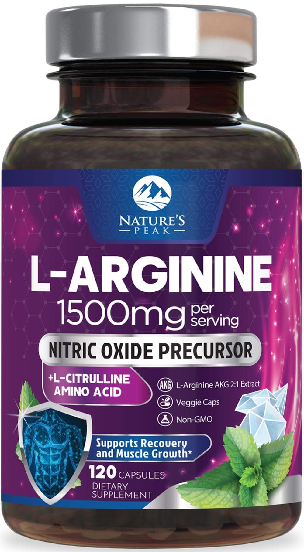 L-Arginine Complex 1500mg, 3X Strength L-Agrinine & L-Citrulline ...