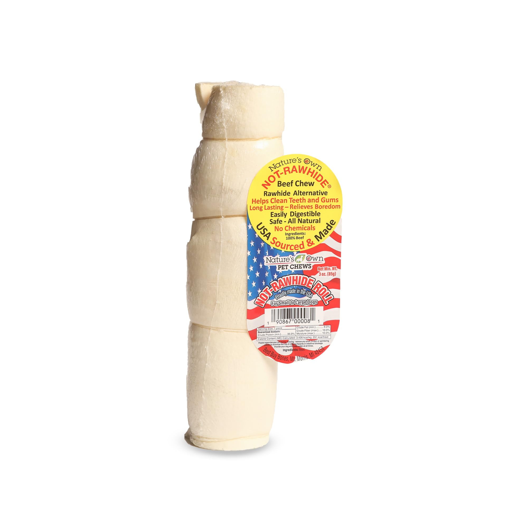 Nature's Own Pet FEV6 Chews Not-Rawhide Beef Rolls 8 to 10 Inch ...