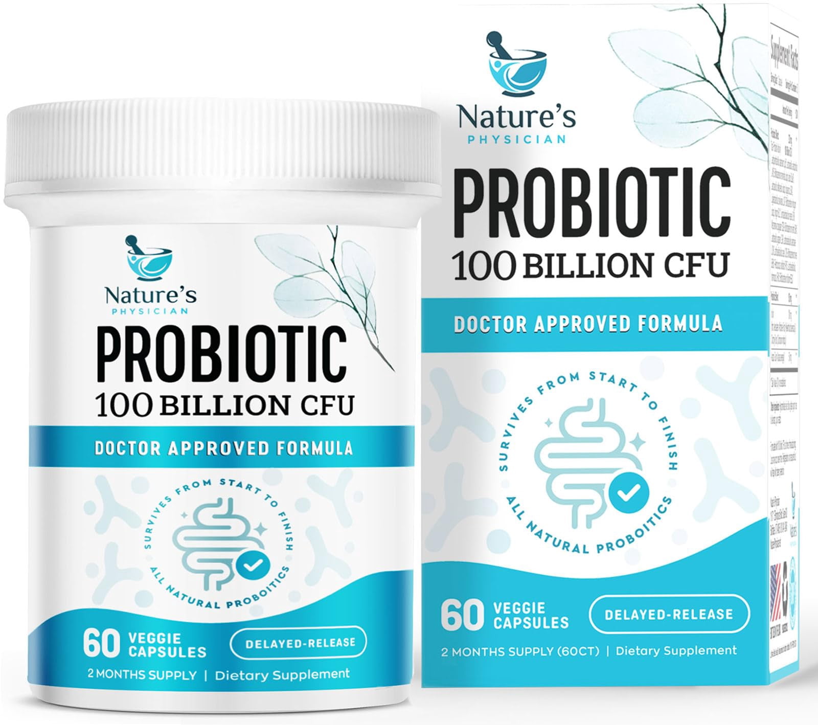Nature's Physician Probiotic Supplement, 100 Billion CFU, 16 Strains ...