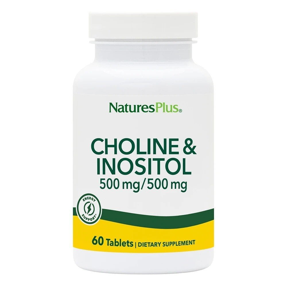 Nature's Plus Choline & Inositol 500mg Supplements - 60 Tablets for Fat ...