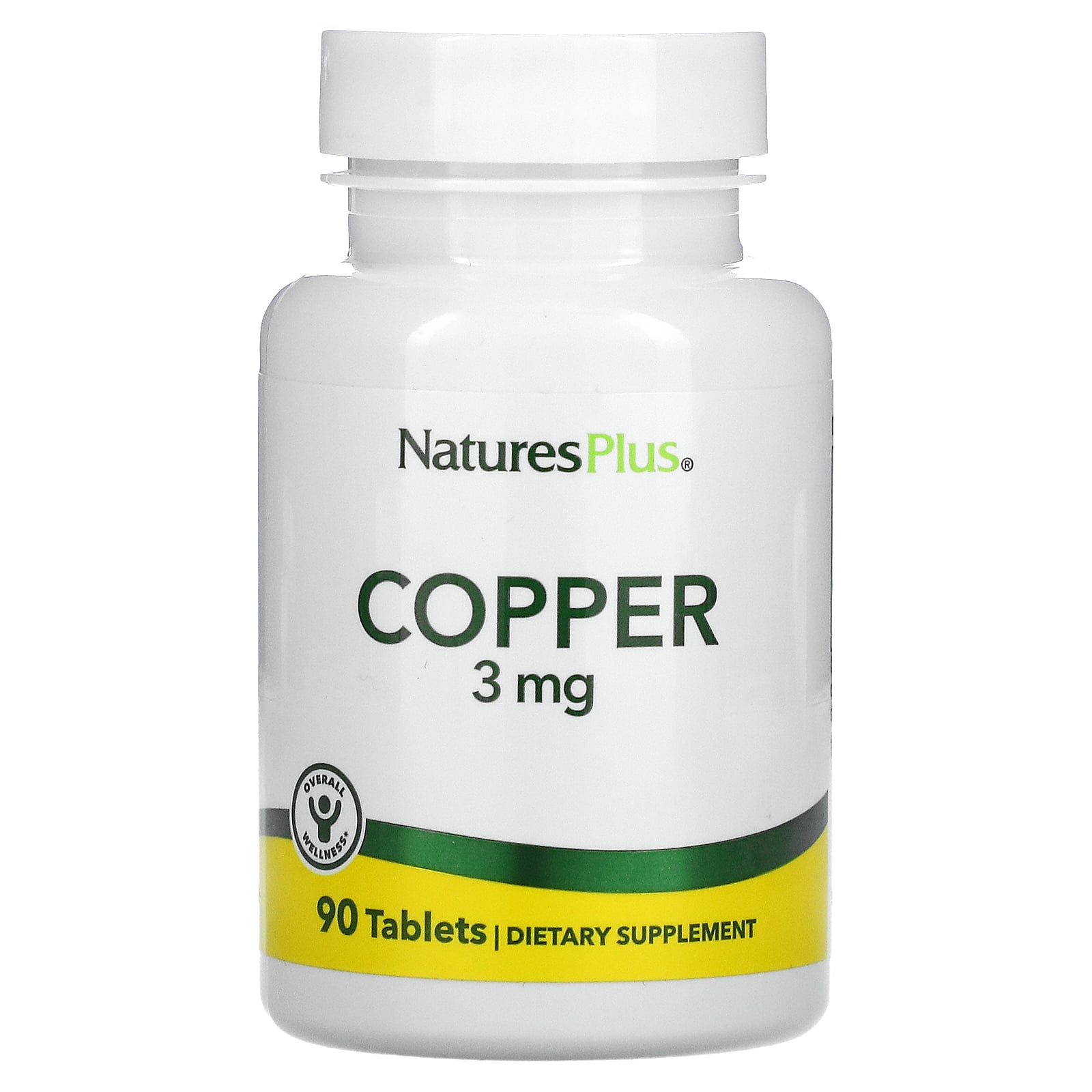 Nature's Plus Copper 3 mg 90 Tablet - Walmart.com