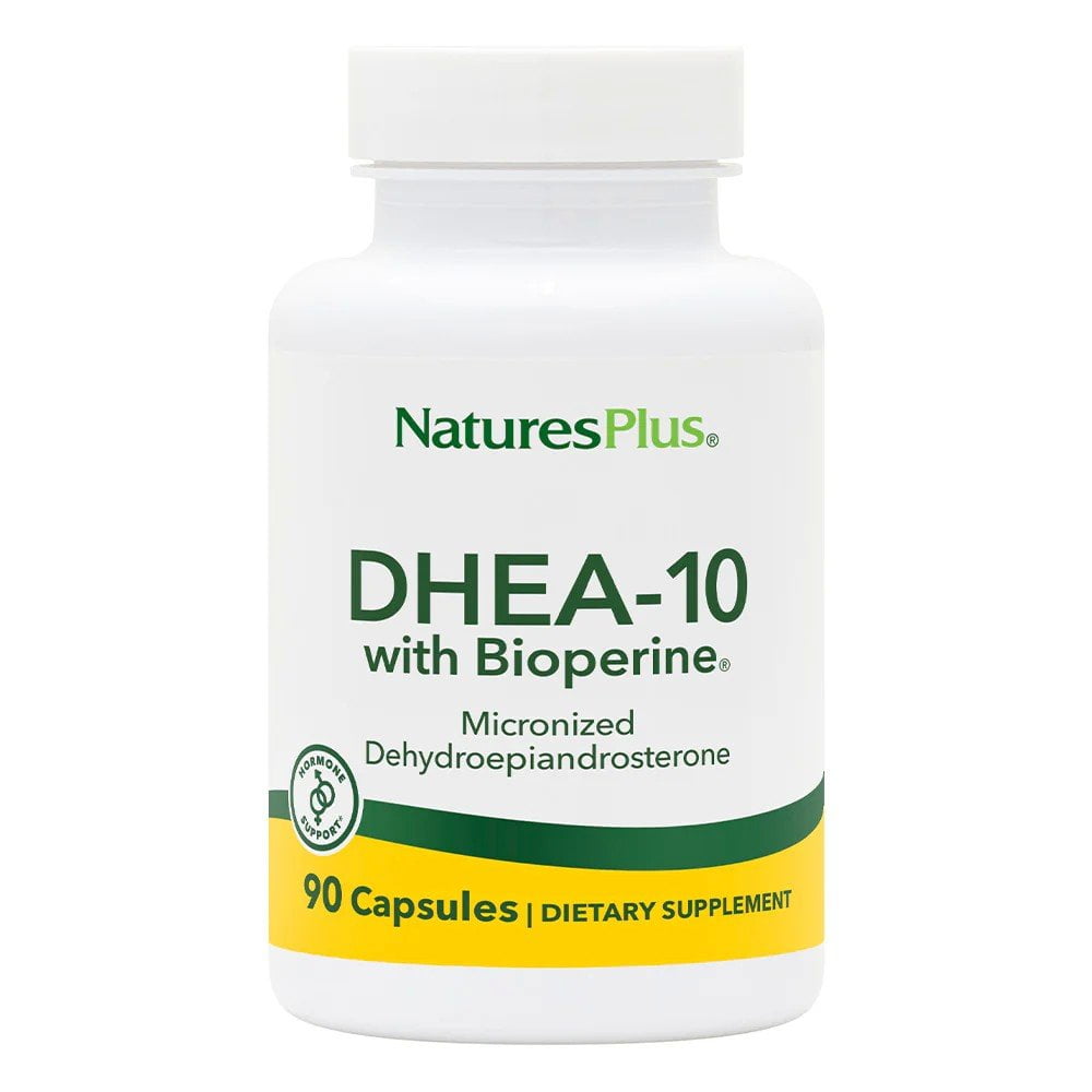 Nature's Plus DHEA 10mg Supplement Pills with Bioperine, 90 Capsules ...