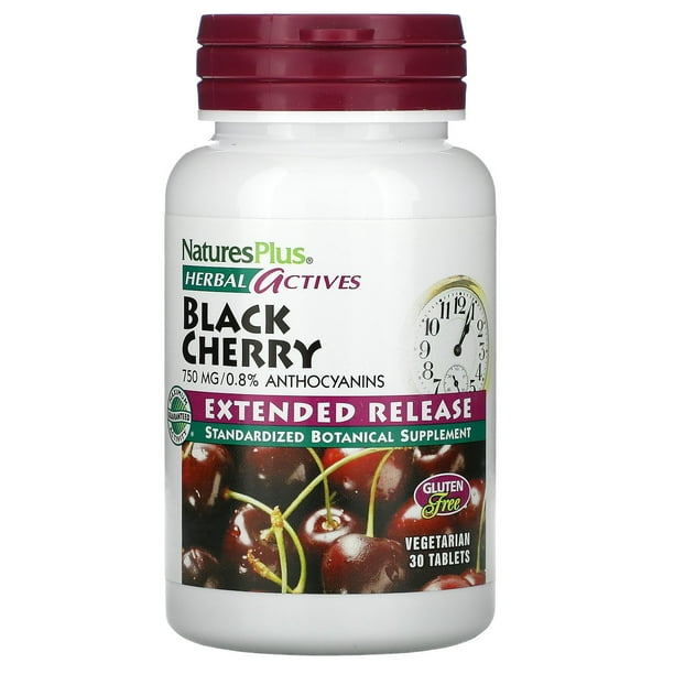 Nature's Plus Herbal Actives Black Cherry Extended Release Tablets 30 ...