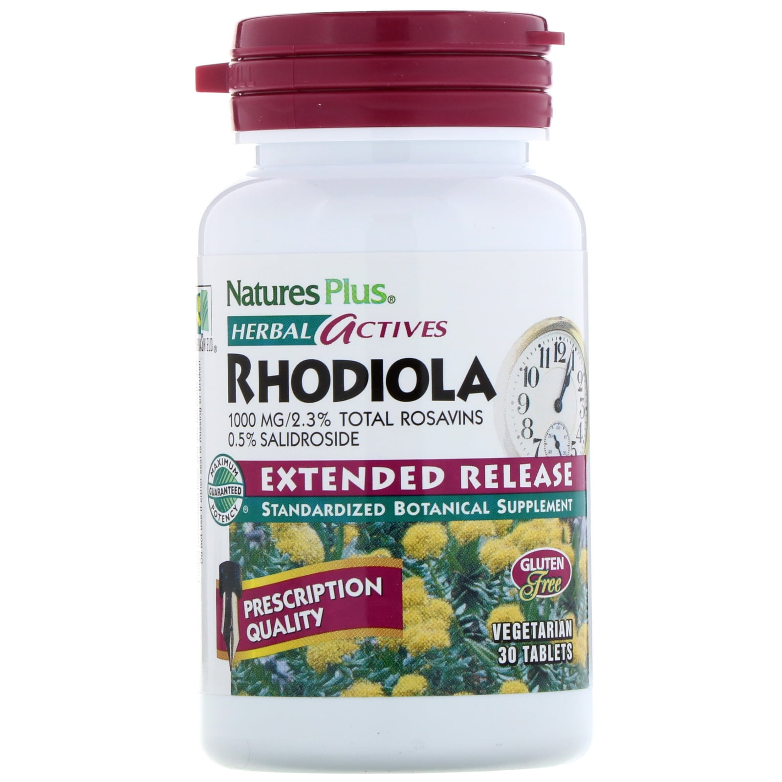 Nature's Plus Herbal Actives, Rhodiola, Extended Release, 1,000 mg, 30 ...