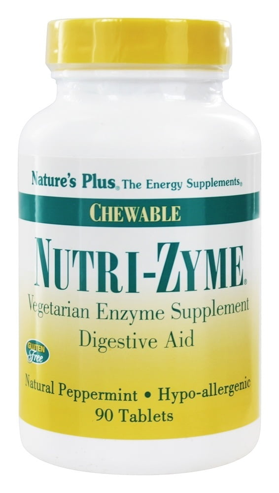 Nature's Plus - Nutri-Zyme Chewable Digestive Aid Peppermint - 90 ...
