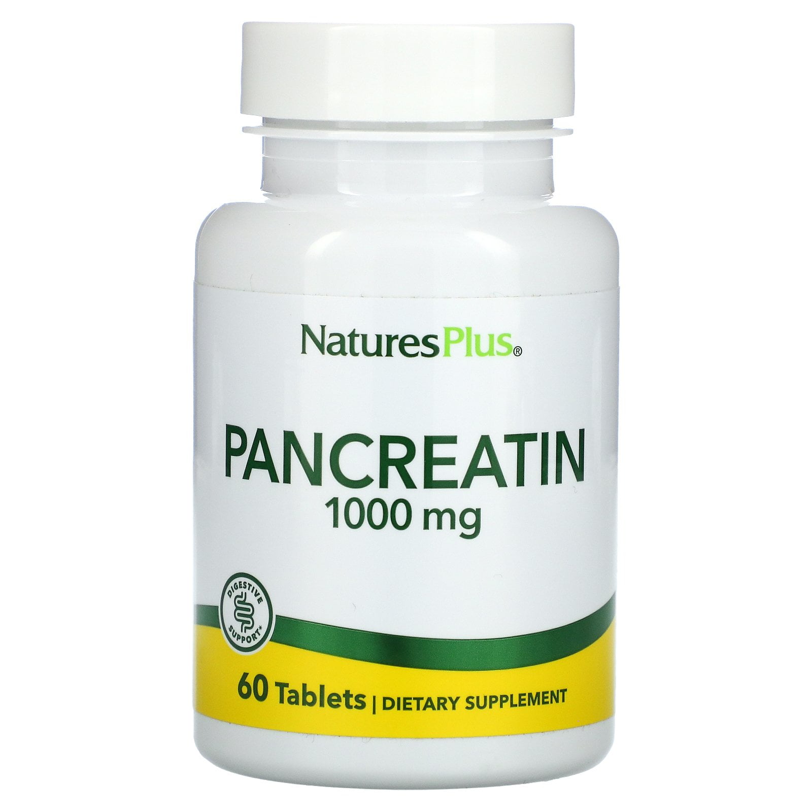 Nature's Plus Pancreatin, 1,000 mg, 60 Tablets - Walmart.com