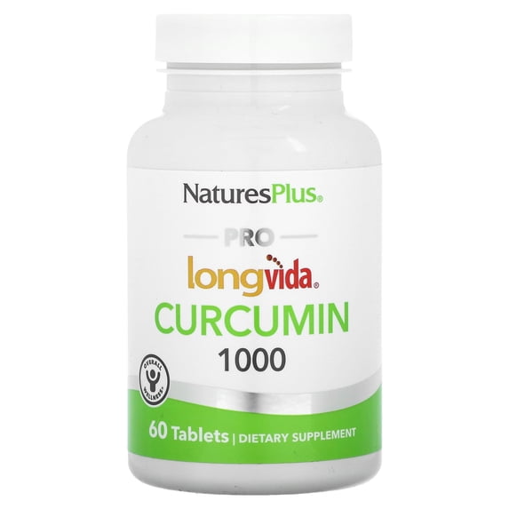 NaturesPlus LongVida Curcumin 1000 mg Tablet 60 Tablets - Walmart.com