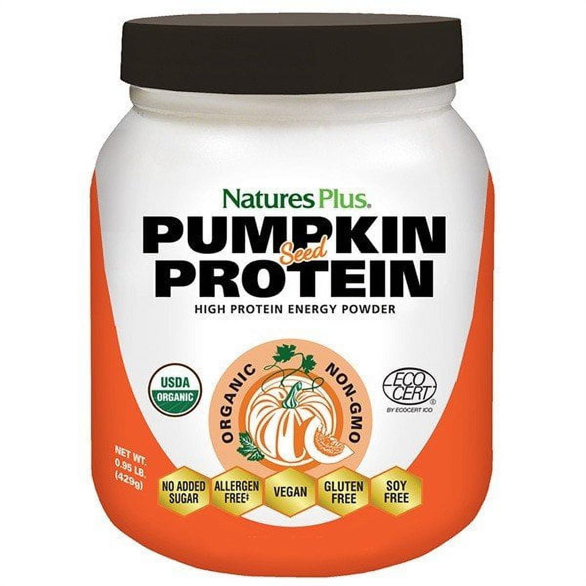 Nature's Plus Pumpkin Seed Protein Powder, 15g Protein, 0.95 lb ...
