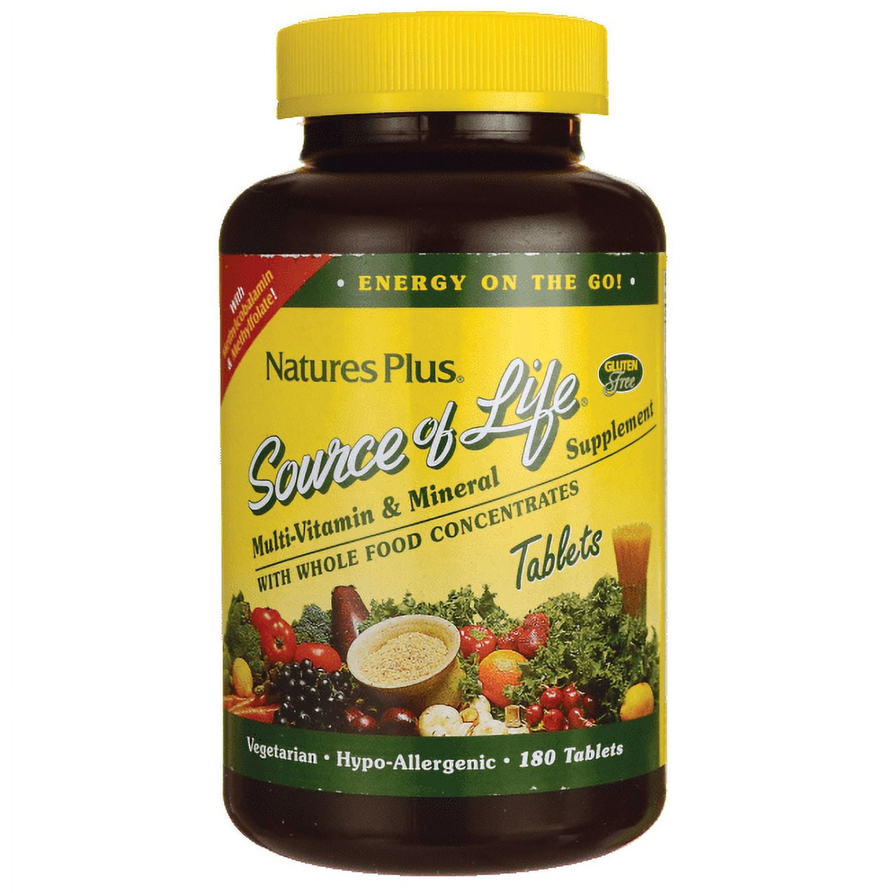 Nature's Plus, Source Of Life, 180 Tablets, Vitamin Mineral Supplement ...