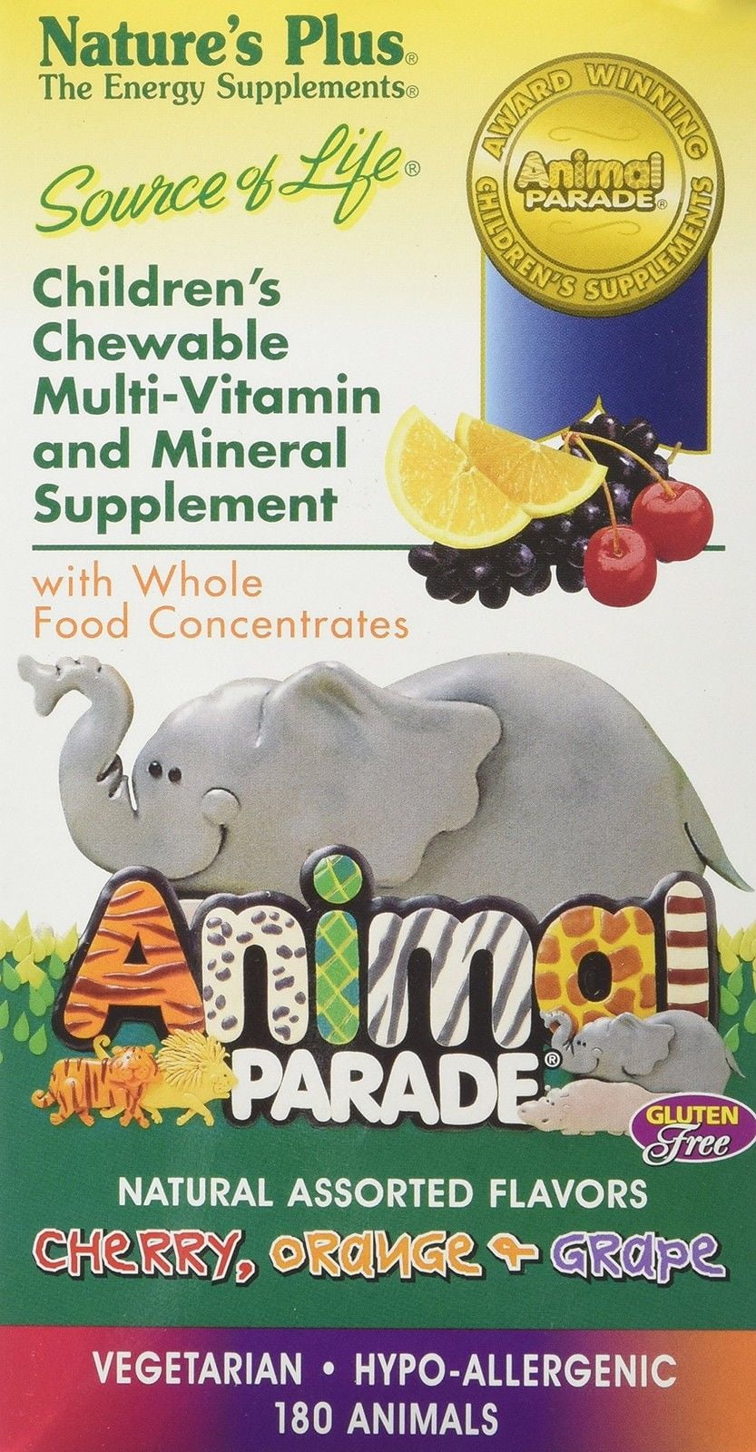 Nature's Plus Source of Life, Animal Parade, Children's Chewable ...