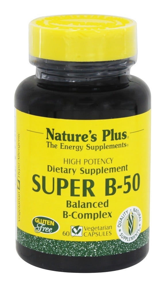 Nature's Plus Super B-50 60 VegCap - Walmart.com