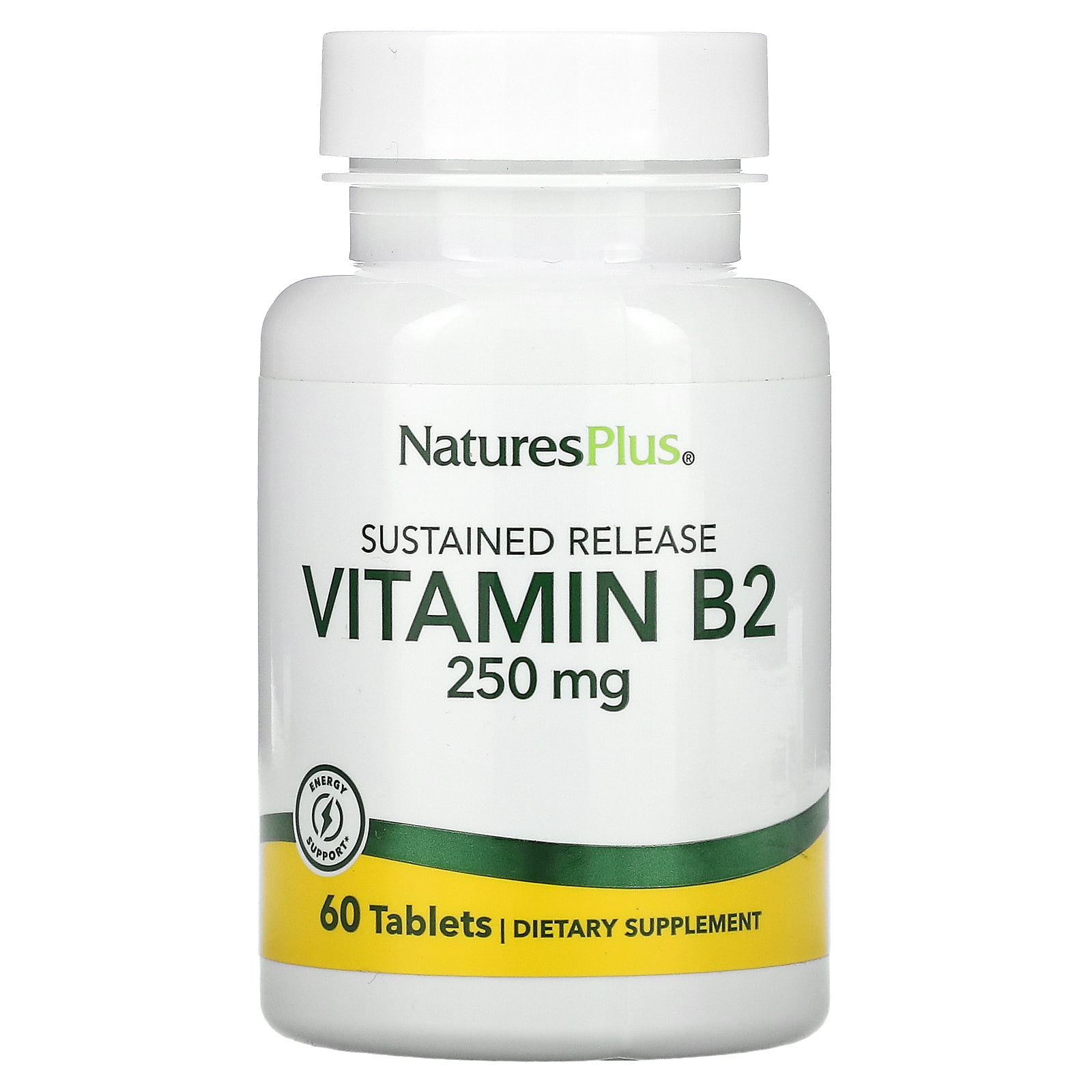 Nature's Plus Vitamin B-2 250mg Time Release 60 Sustained Release ...