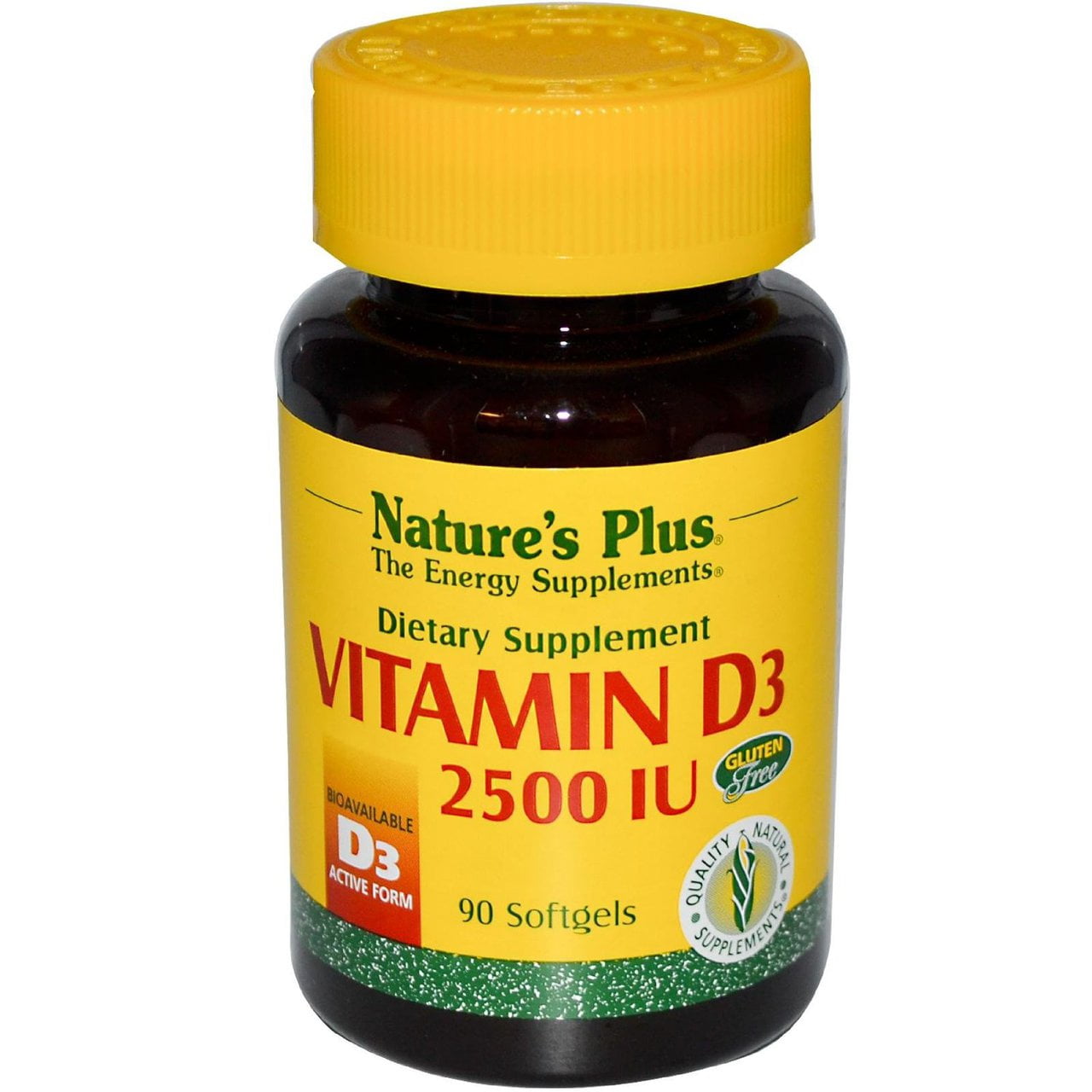 Nature's Plus Vitamin D 2500 IU 90 Softgel - Walmart.com