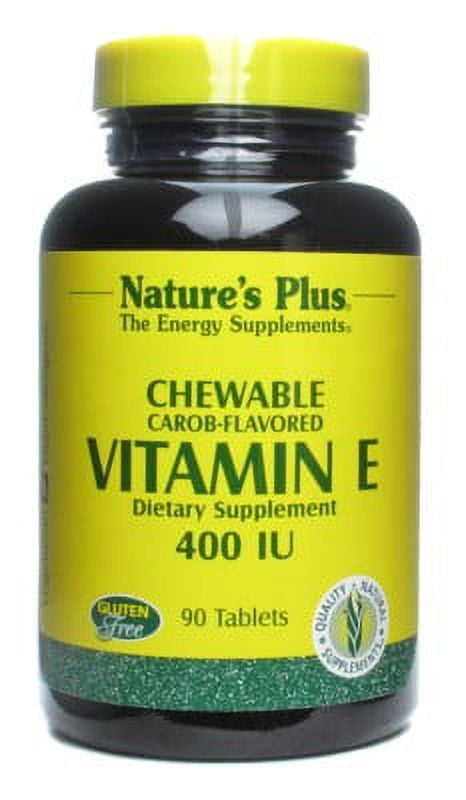Nature's Plus Vitamin E 400 IU - Carob Flavored 90 Chewable - Walmart.com