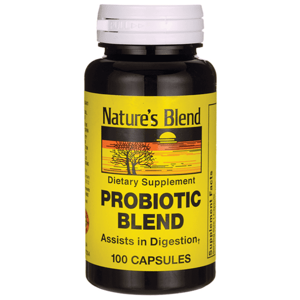 Nature's Probiotic Blend Capsules, 100 Count - Walmart Business Supplies