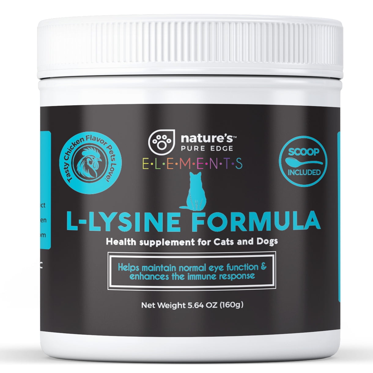 Nature's Pure Edge Lysine Powder, 125g, Supplement for Cats and Dogs ...