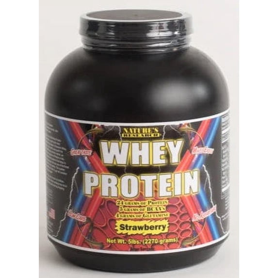 Nature's Research Whey Protein Flavor: Strawberry, Size: 5 lb - Walmart.com
