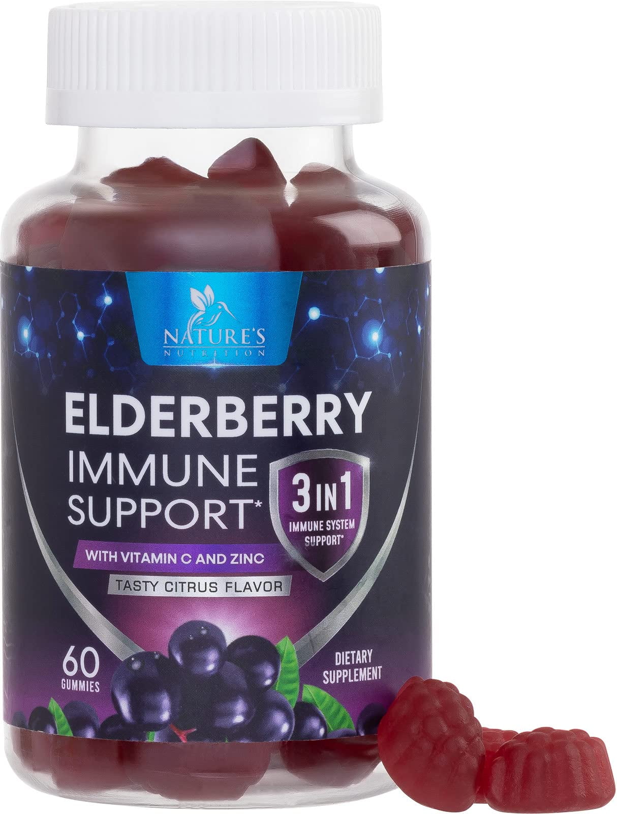 Sambucus Elderberry Immune Gummies, Daily Elderberry Immune Support ...