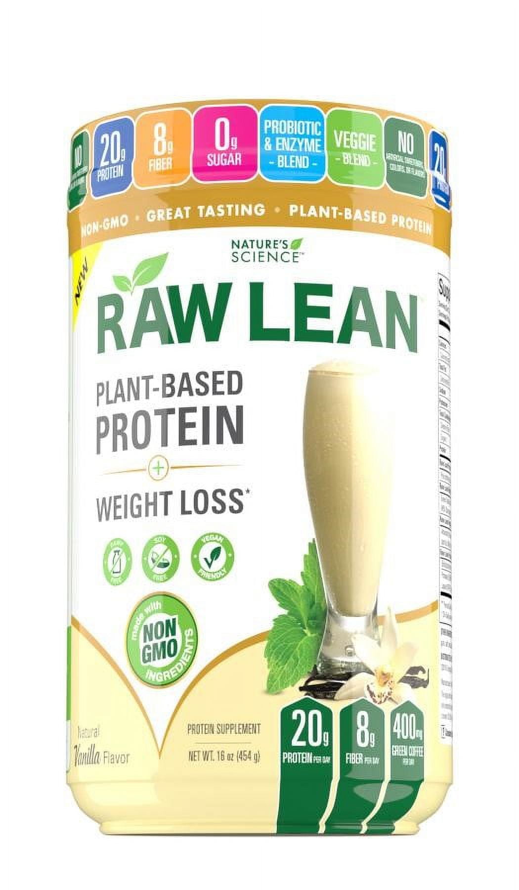 Nature's Science Raw Lean Protein Powder, Vanilla, 1 Lb - Walmart.com