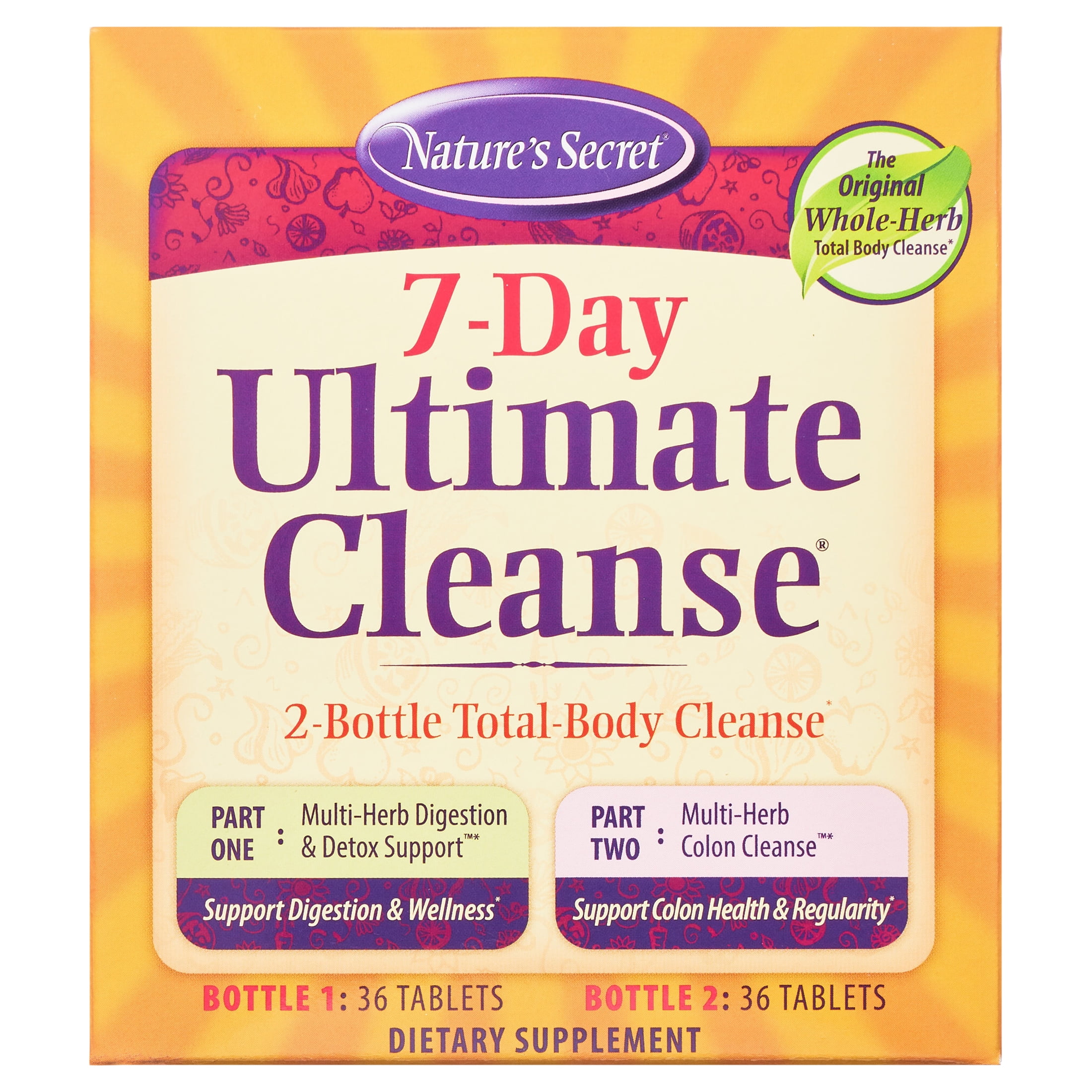 Nature's Secret 7-Day Ultimate Cleanse Dietary Supplement, 72 Count ...
