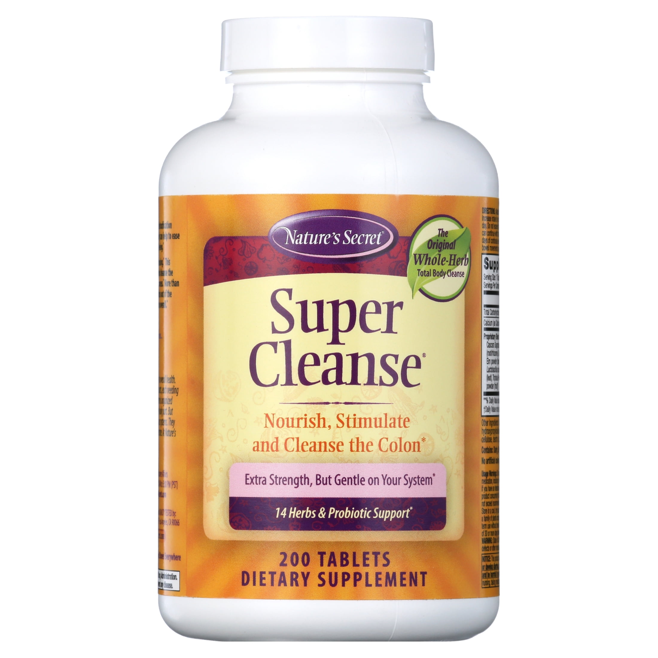 Nature's Secret Super Cleanse Detox Supplement, Colon Cleanser Support ...