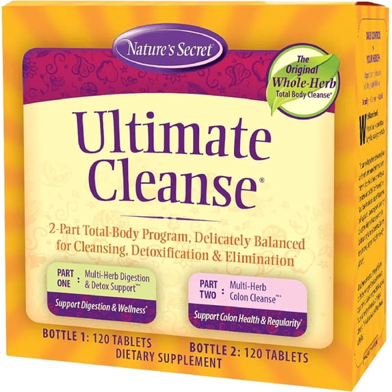 Nature's Secret Ultimate Cleanse - 2-Part Total Body Program for ...