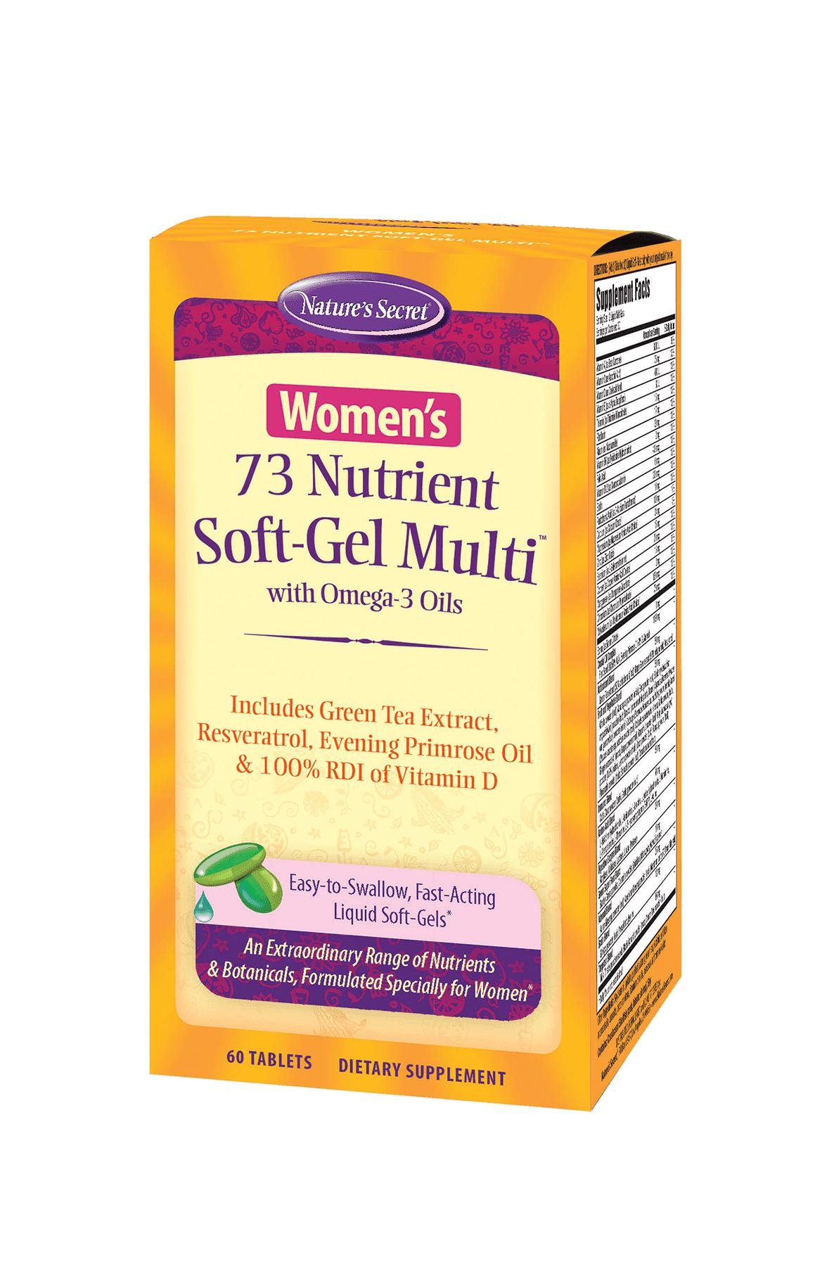Womenâ€™s 73 Nutrient Soft-Gel Multi - Nature's Secret - Walmart.com