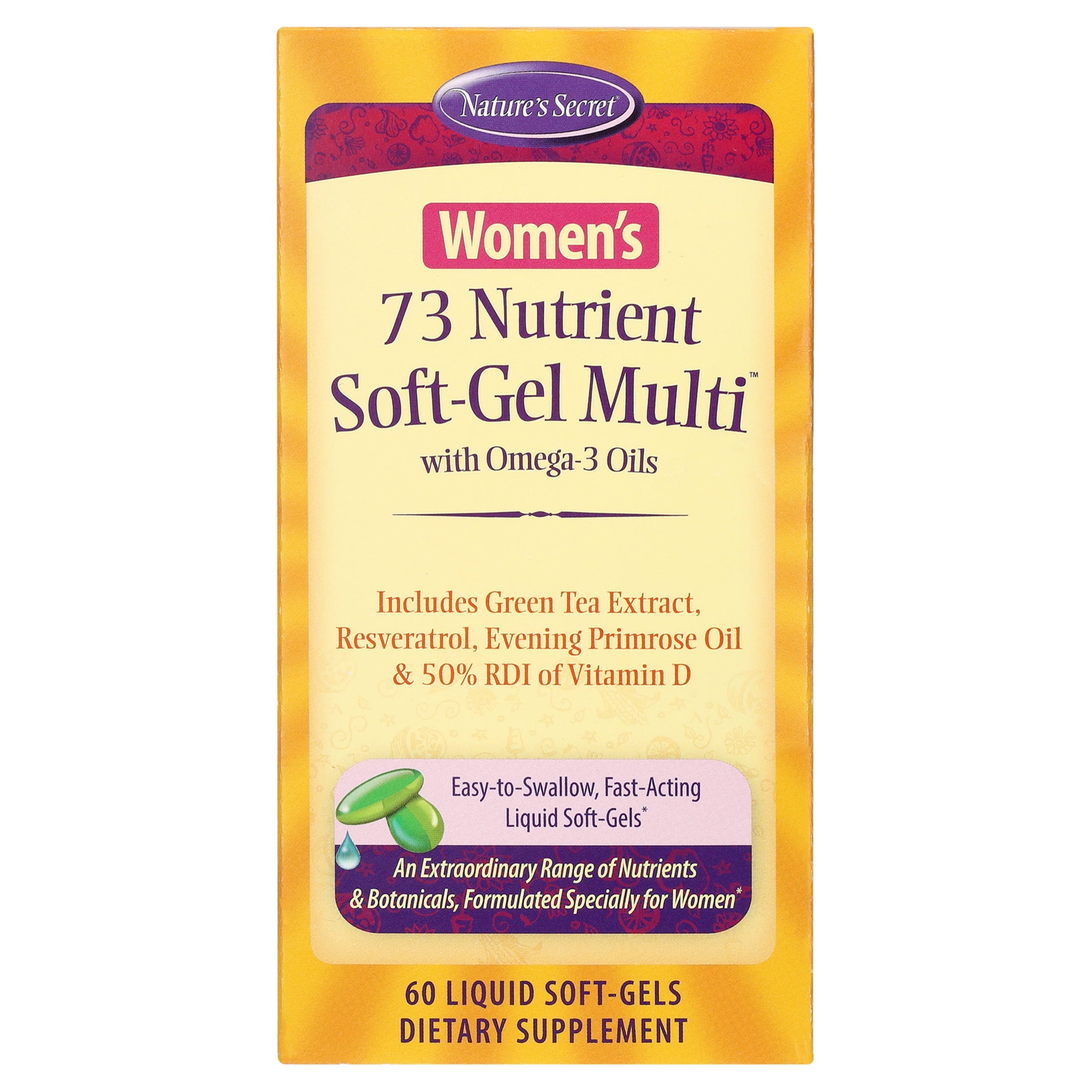 Nature's Secret Women's 73 Nutrient Soft-Gel Multivitamin, 60 Ct ...