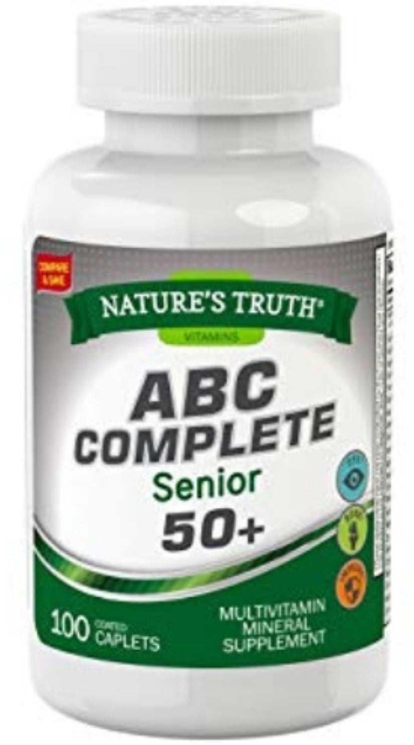 Nature's Truth ABC Complete Senior 50+ Multivitamin Mineral Supplement ...