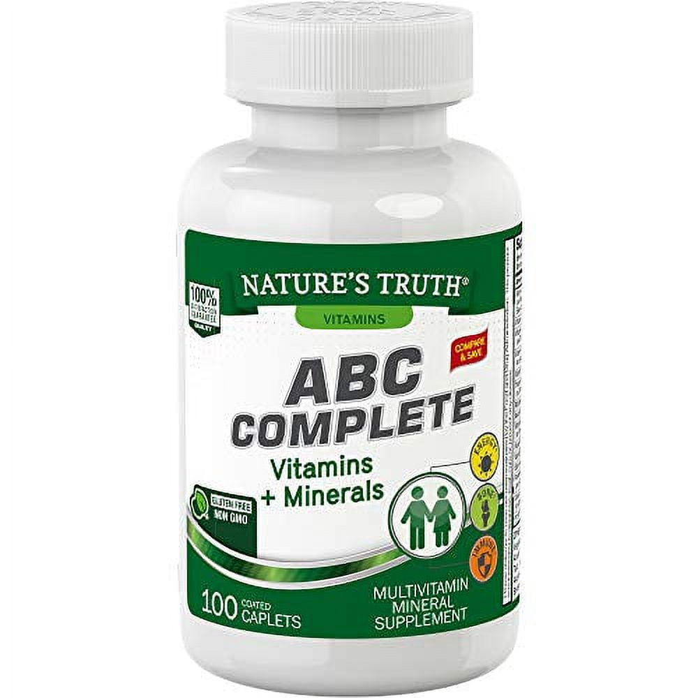Nature's Truth Adult Multivitamin Tablets, 100 Count - Walmart.com