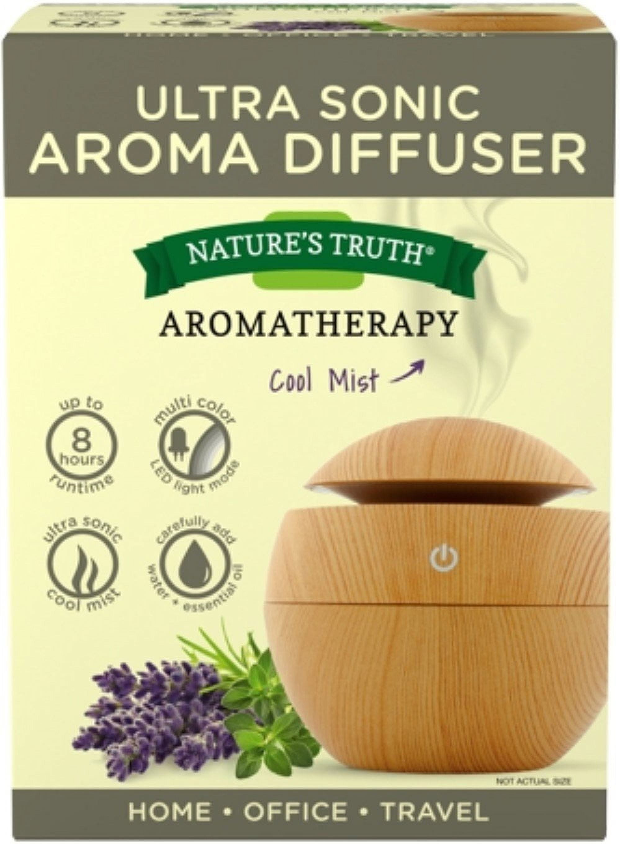 Nature's Truth Aromatherapy Ultra Sonic Aroma Diffuser, Cool Mist, 2 ...