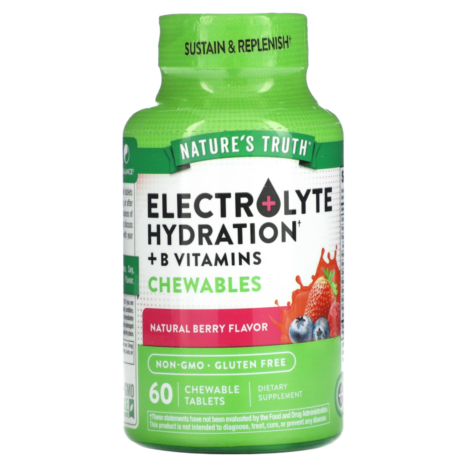 Nature's Truth Electrolyte Hydration + B Vitamins Chewables, Natural ...