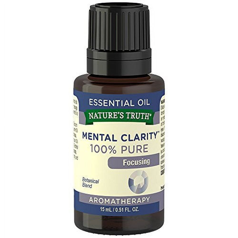 Nature's Truth Essential Oil, Mental Clarity, 0.51 Fluid Ounce, Clear ...