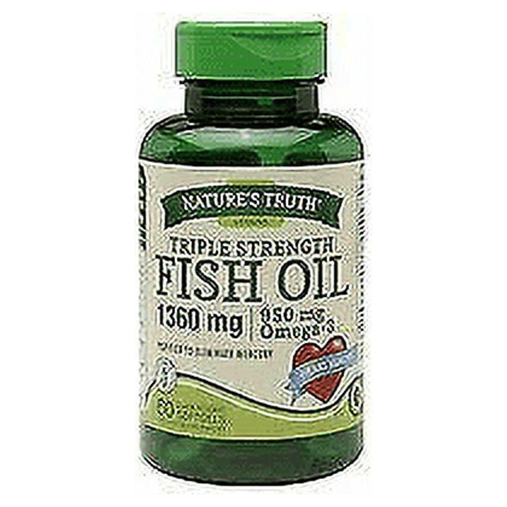 Nature's Truth Fish Oil 1360 mg Dietary Supplement - 60 Softgels, Pack ...