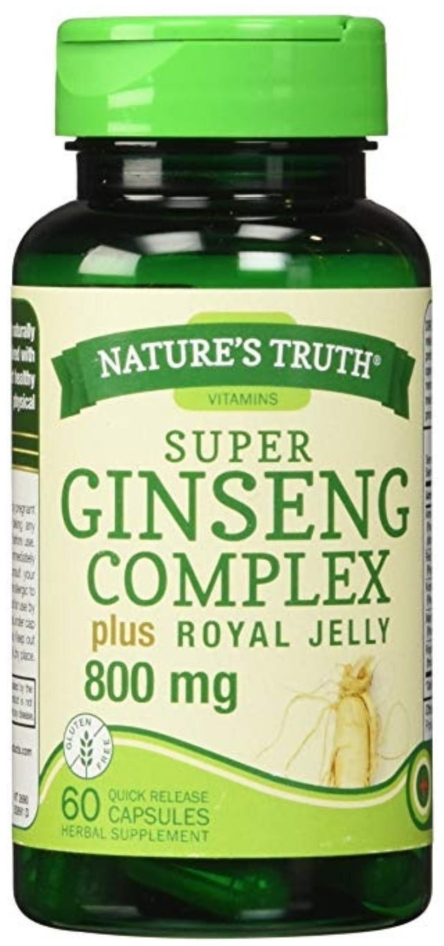 Nature's Truth Ginseng Complex 800 mg Herbal Supplement, 60 ea (Pack of ...