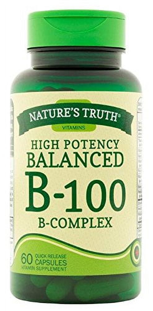 Nature's Truth High Potency Balanced B-100 B-Complex Capsules, 60 Count ...