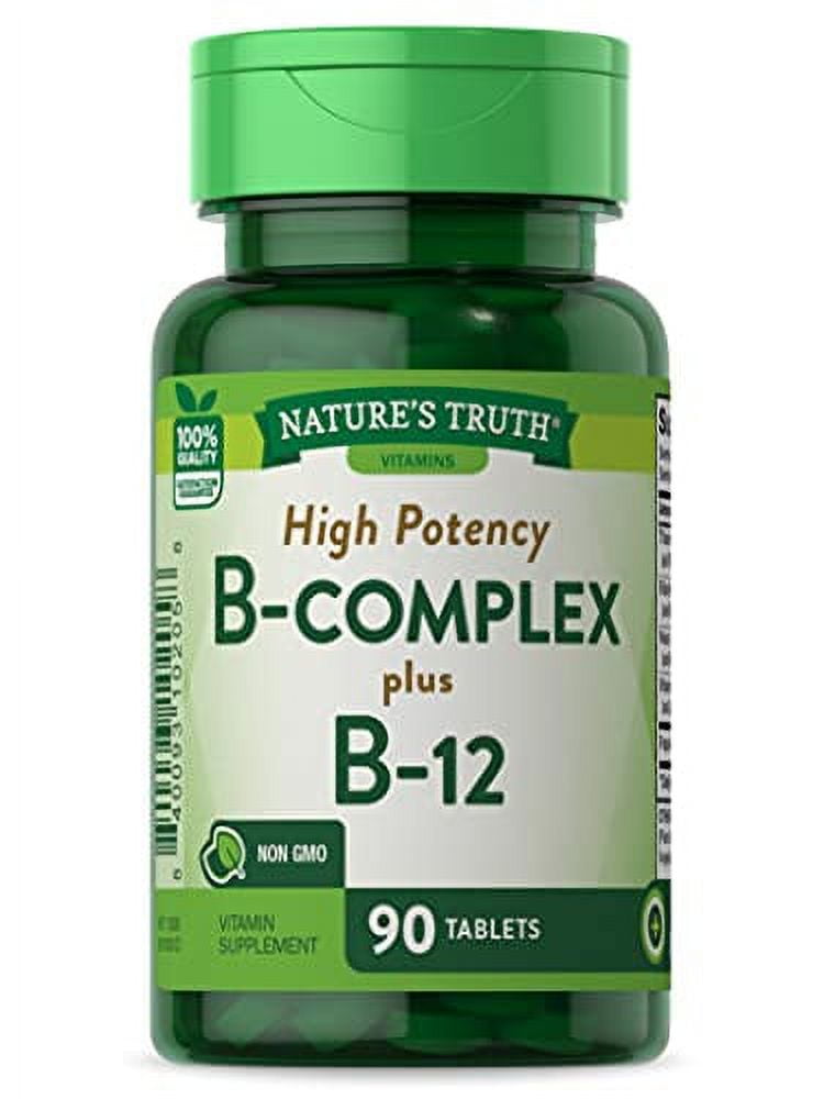 Nature's Truth High Potency B Complex with B12, 90 Tablets - Walmart.com