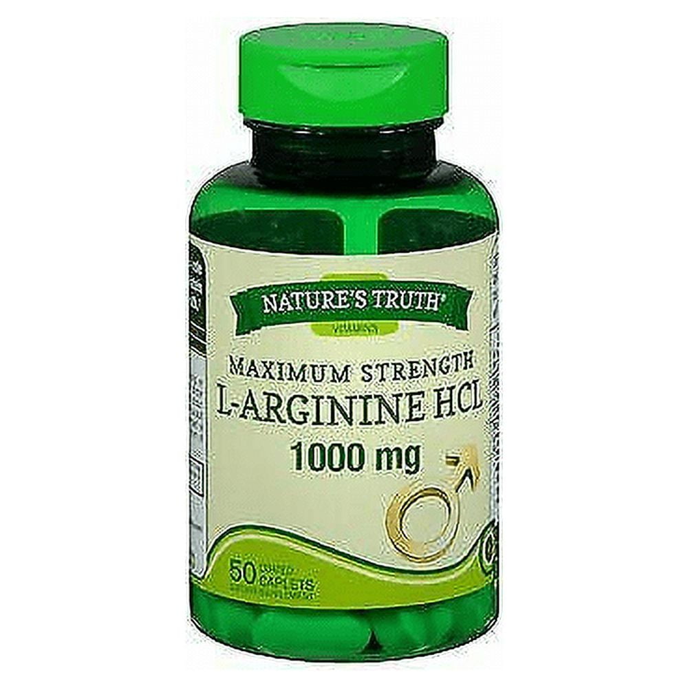 Nature's Truth Maximum Strength 1000 mg L-Arginine HCL 50 ct, Pack of 4 - Walmart.com