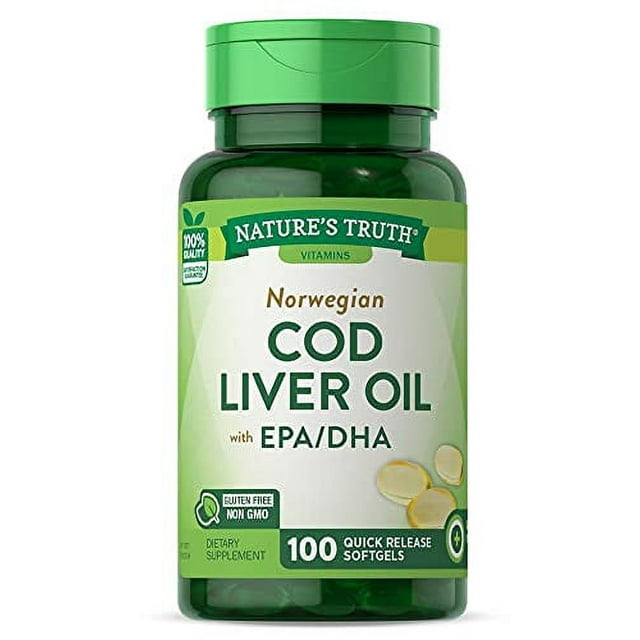 Nature's Truth Norwegian COD Liver Oil Supplement, 100 Count - Walmart.com