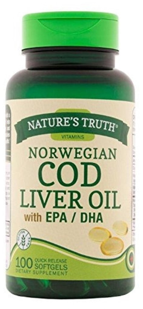 Nature's Truth Norwegian Cod Liver Oil Capsules, Vitamins A and D ...