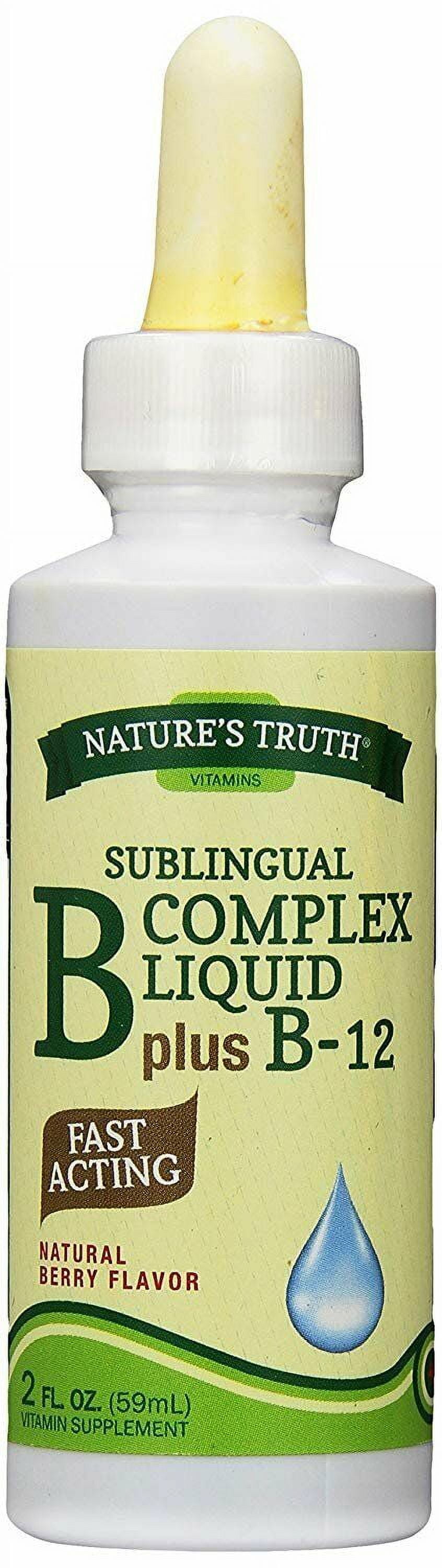 Nature's Truth Sublingual B Complex Liquid Plus B-12 Natural, Berry ...