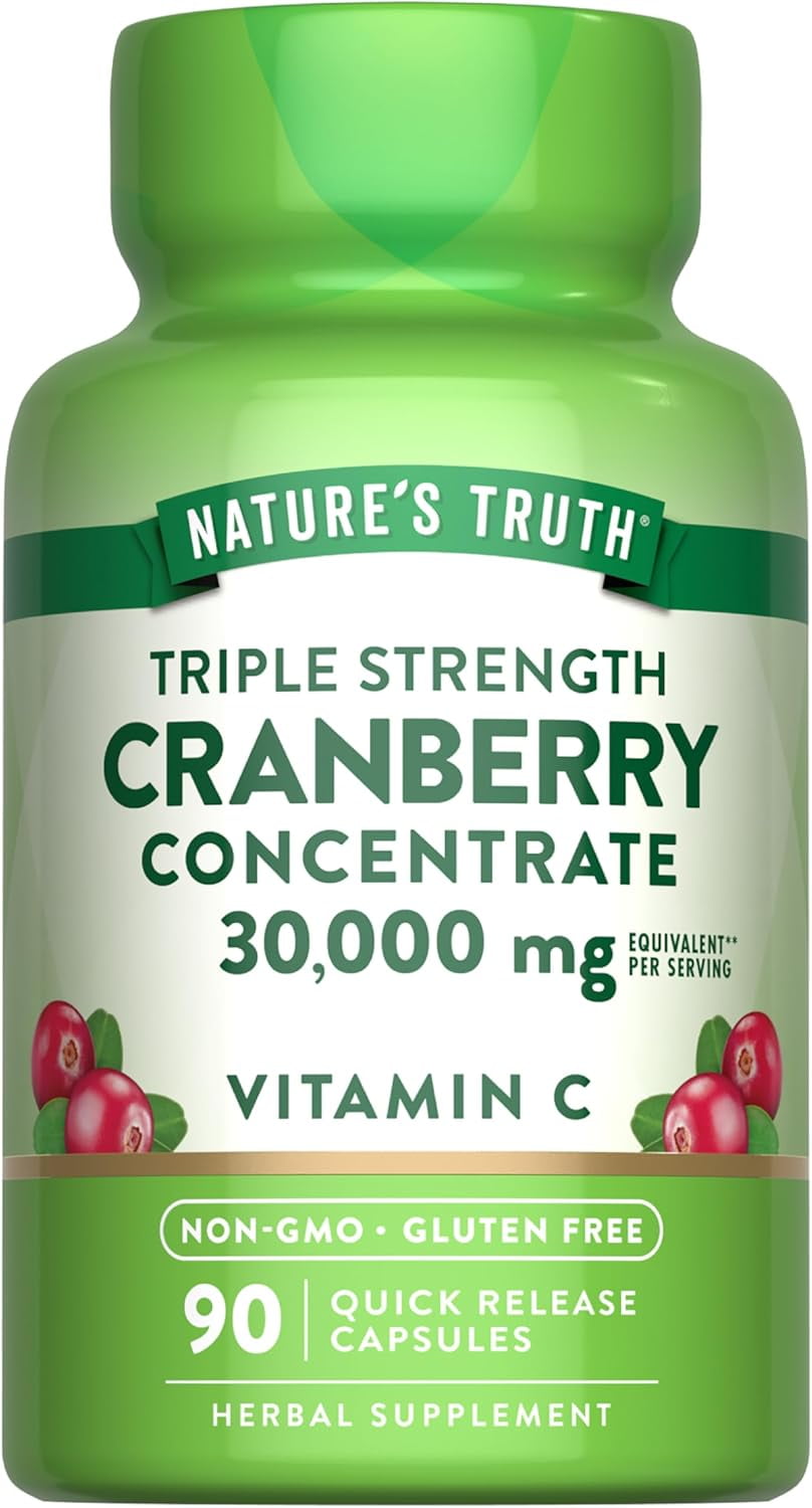 Nature's Truth Cranberry Concentrate Capsules, 30,000mg Equivalent ...