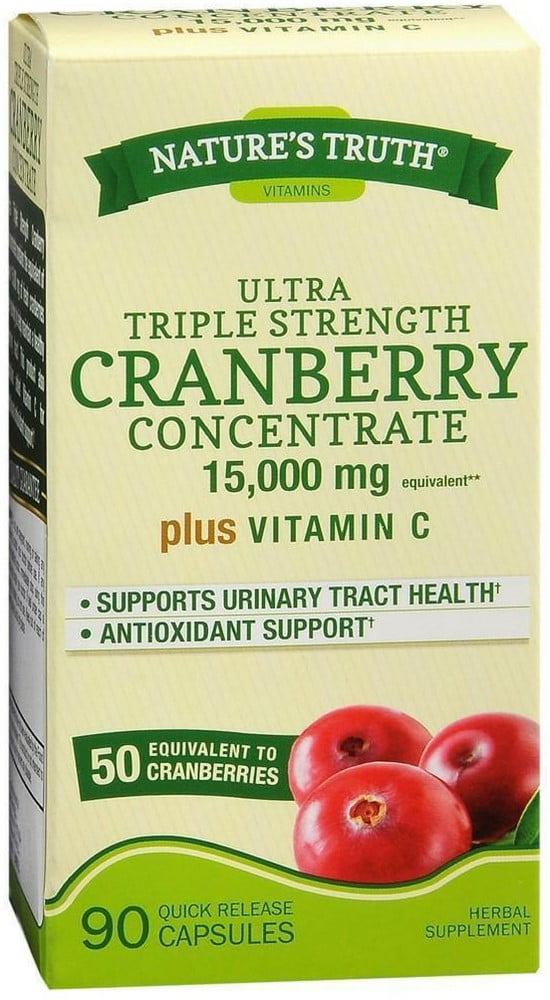 Nature's Truth Triple Strength Cranberry Concentrate 15000 mg Plus ...