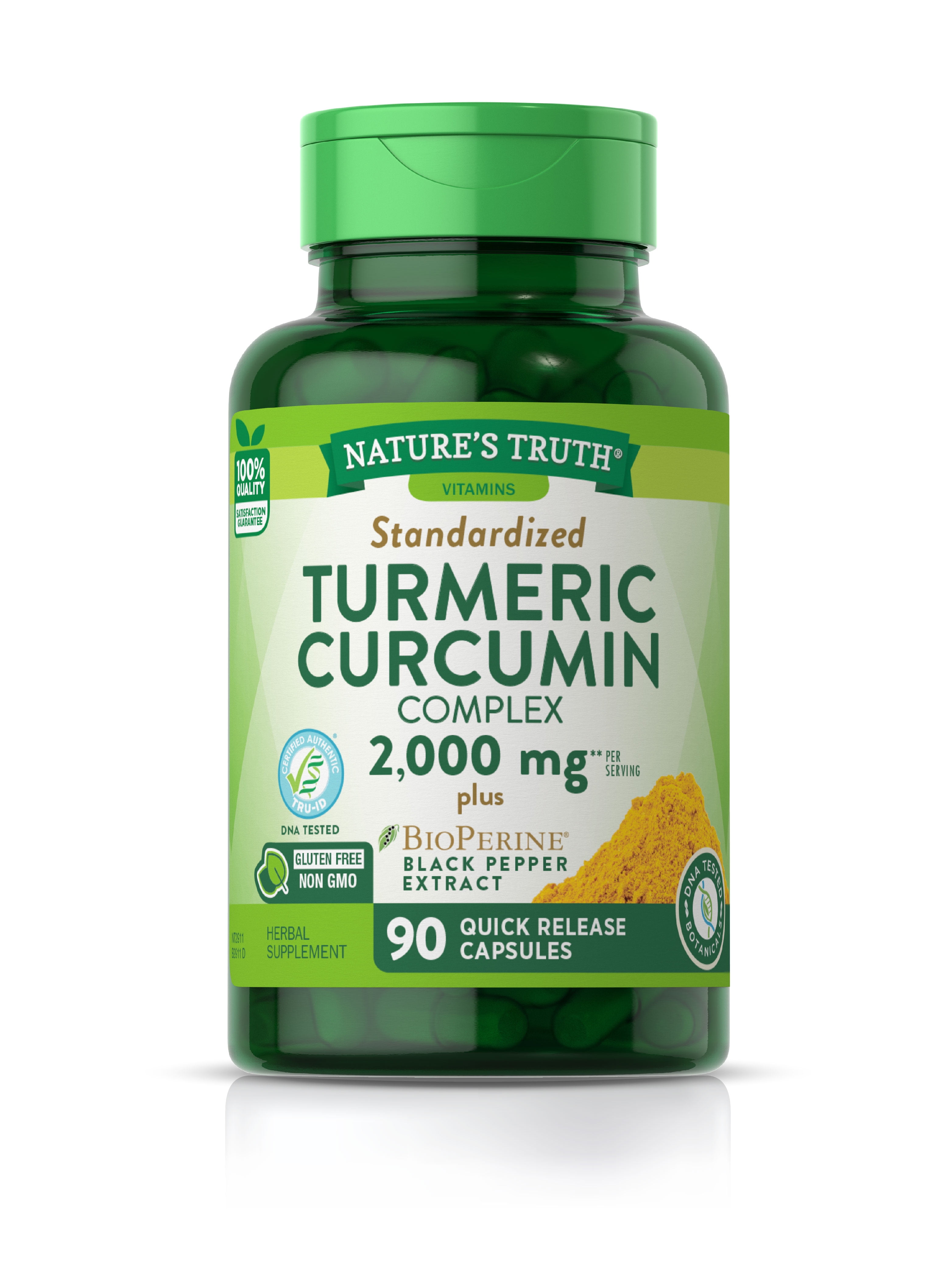 Nature's Truth Turmeric Curcumin 2000 mg | 90 Capsules | with 95% ...