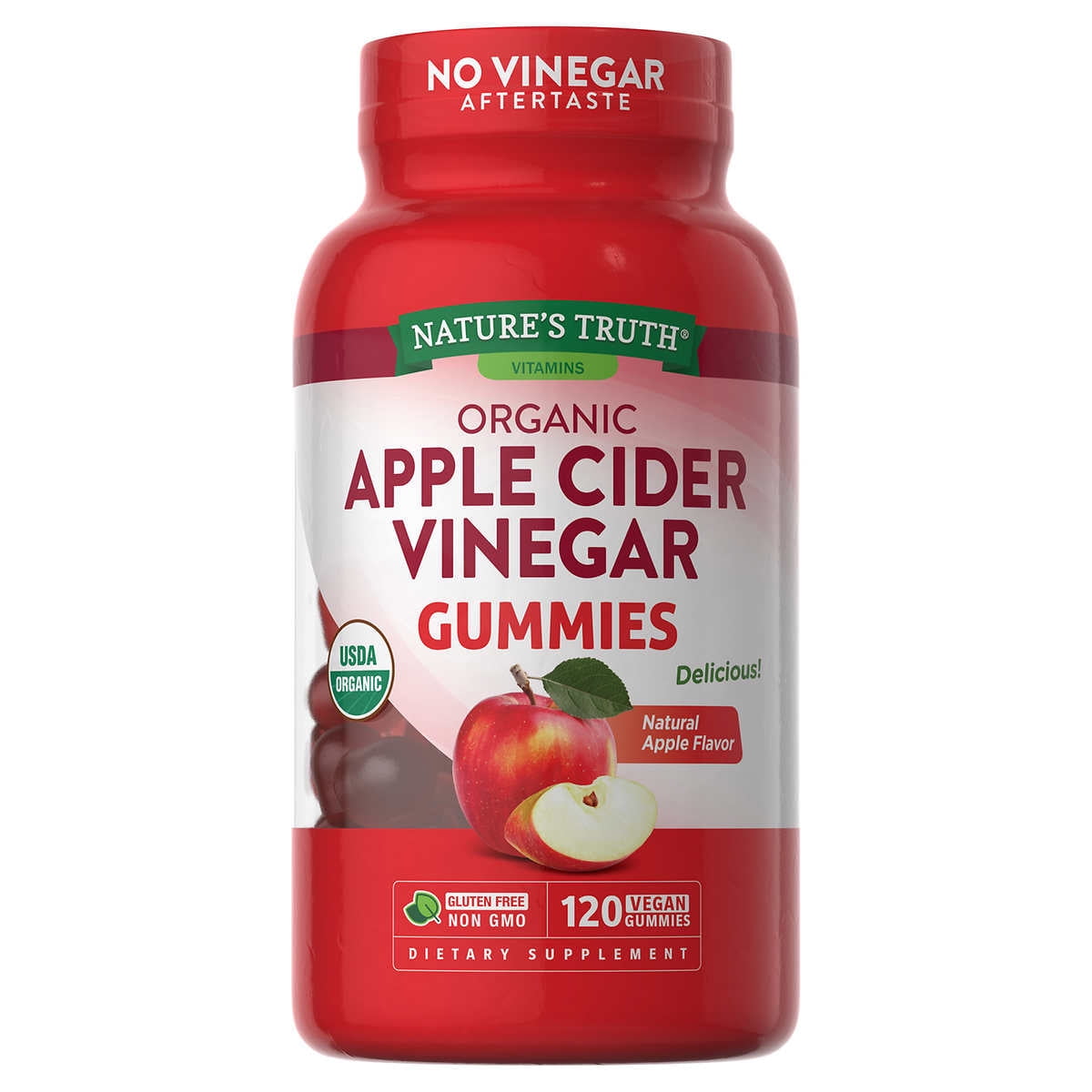 Natures Truth Usda Organic Apple Cider Vinegar 500 Mg 120 Gummies
