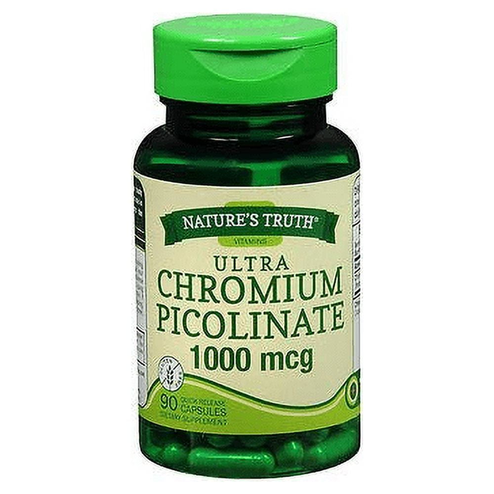 Nature's Truth Chromium Picolinate 1000 mcg 90 ea (Pack of 6) - Walmart.com